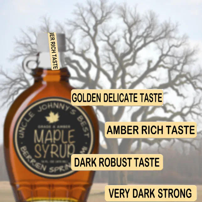 96 Tamper-Proof USDA Compliant Maple Syrup Grades | Zazzle