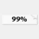 99 Percent Bumper Sticker | Zazzle