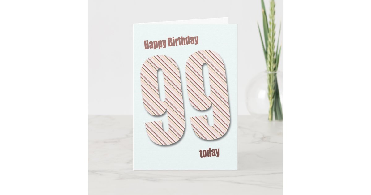 99th birthday card | Zazzle
