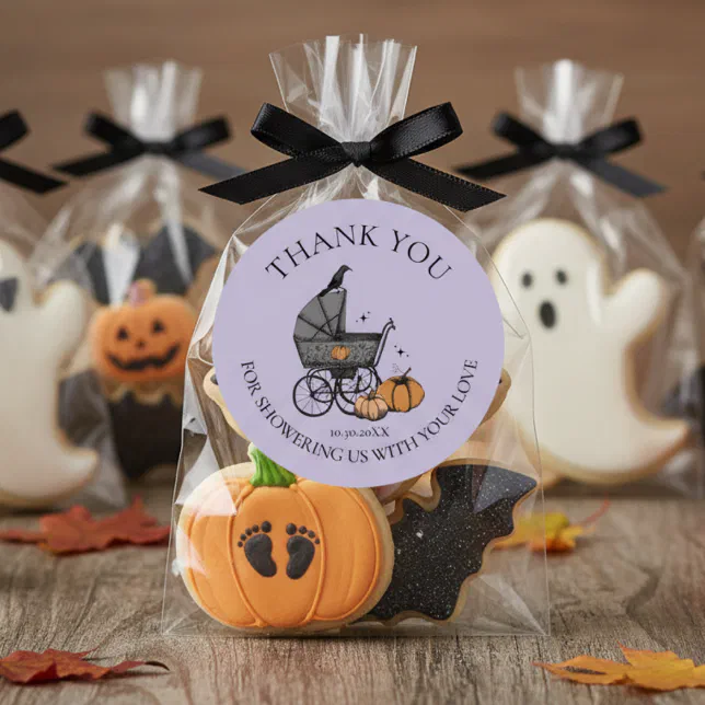 A Baby is Brewing Fall Baby Shower Thank You Classic Round Sticker | Zazzle