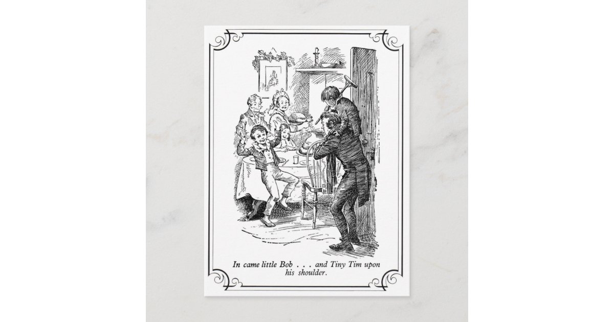 A Christmas Carol: Little Bob & Tiny Tim Holiday Postcard | Zazzle.co.uk