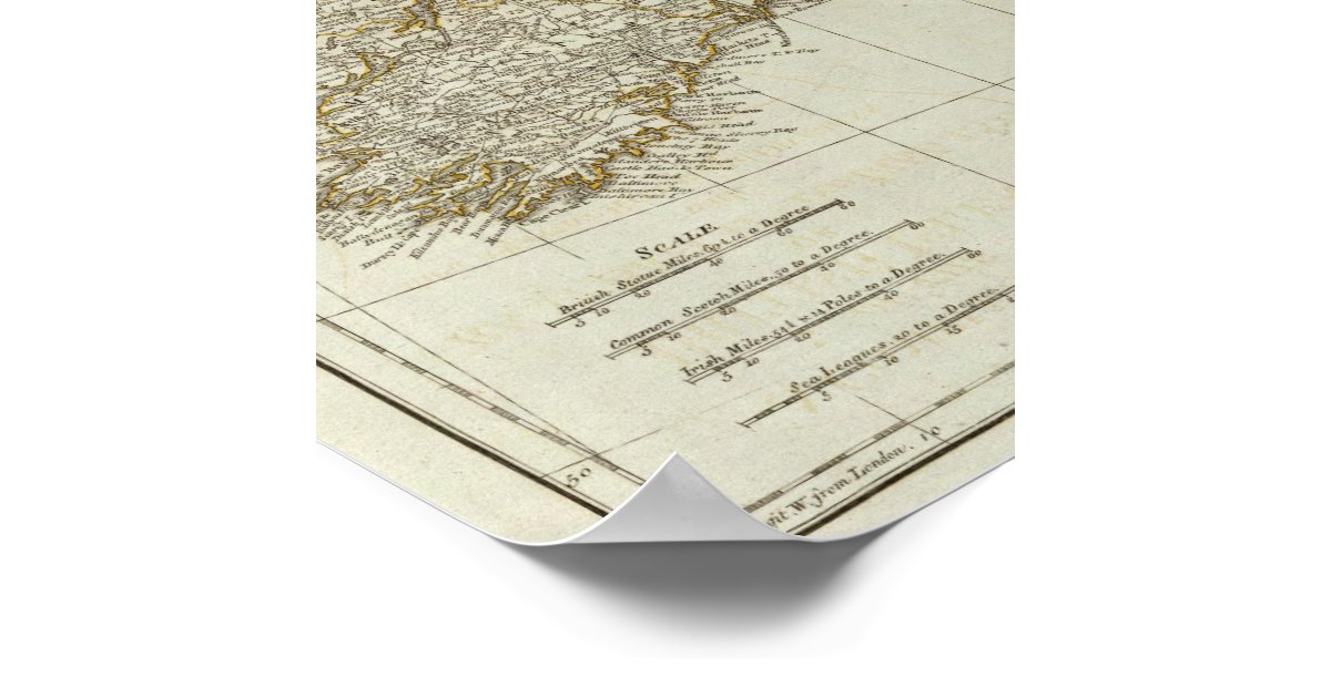 A complete map of the British Isles Poster | Zazzle