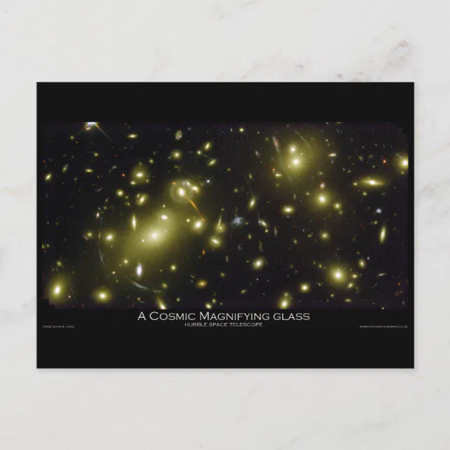 A Cosmic Magnifying Glass - Hubble Space Telescope Postcard | Zazzle