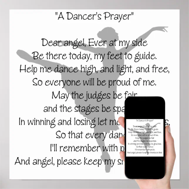 A Dancer's Prayer Dance Poster | Zazzle