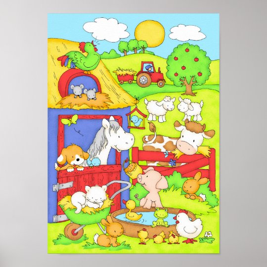 A Day at the Farm Poster | Zazzle.co.uk