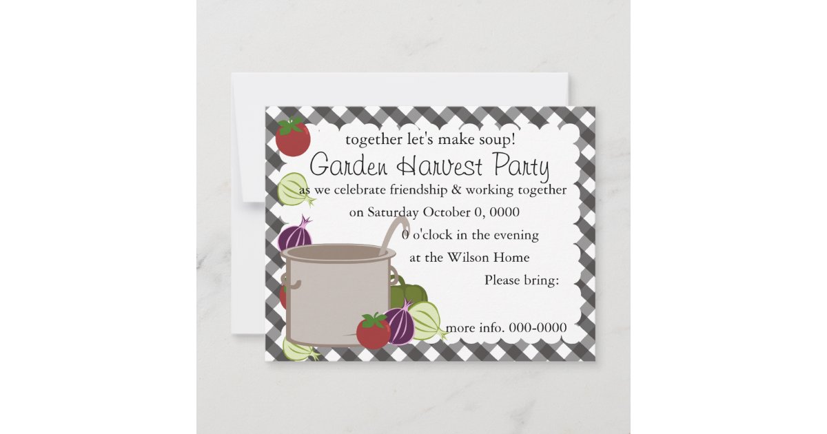 A Pot Of Soup Invitation | Zazzle