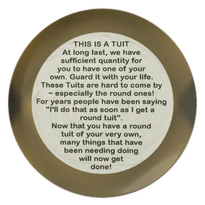 A Round Tuit ~ Plate | Zazzle.co.uk