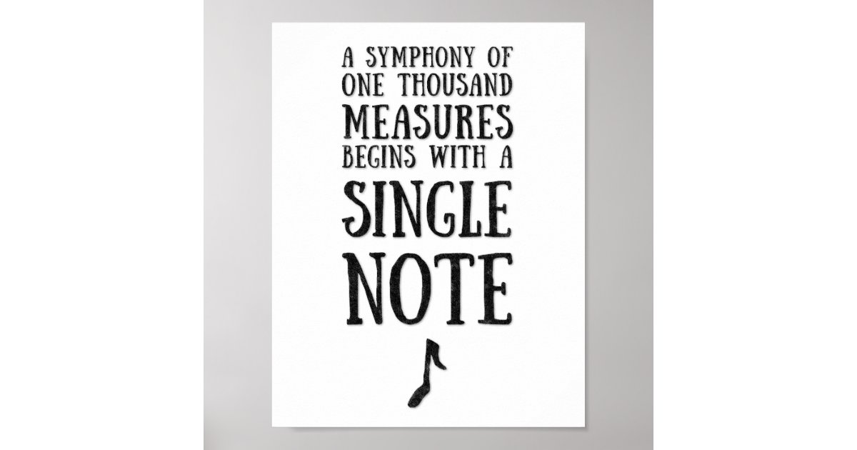A Single Note Poster | Zazzle