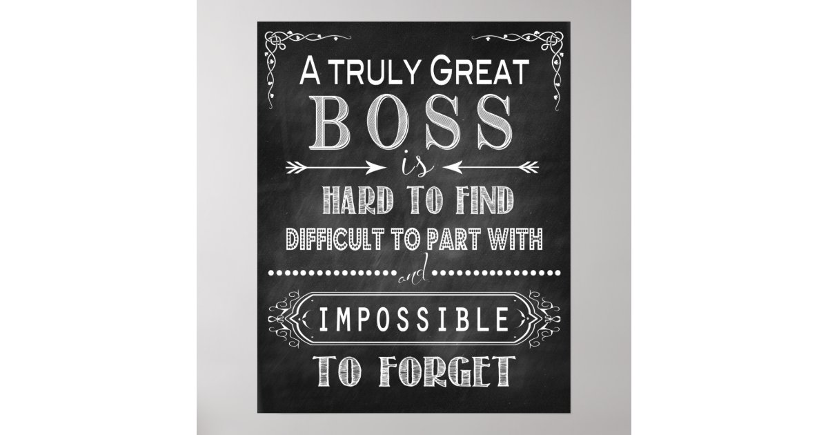 A Truly Great Boss Poster | Zazzle