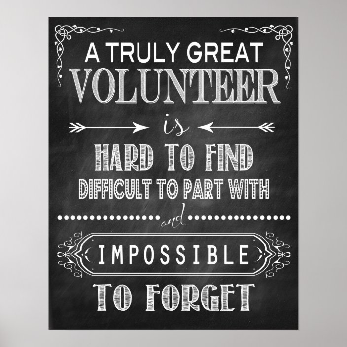 A Truly Great Volunteer Poster | Zazzle.co.uk