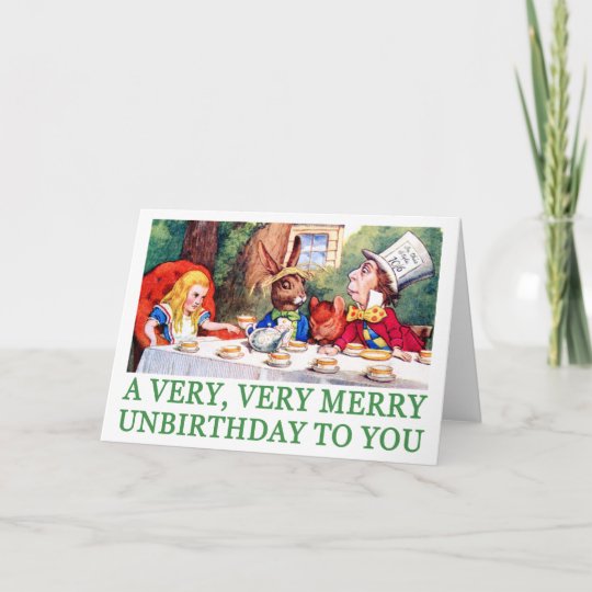A VERY, VERY MERRY UNBIRTHDAY TO YOU! HOLIDAY CARD | Zazzle.co.uk