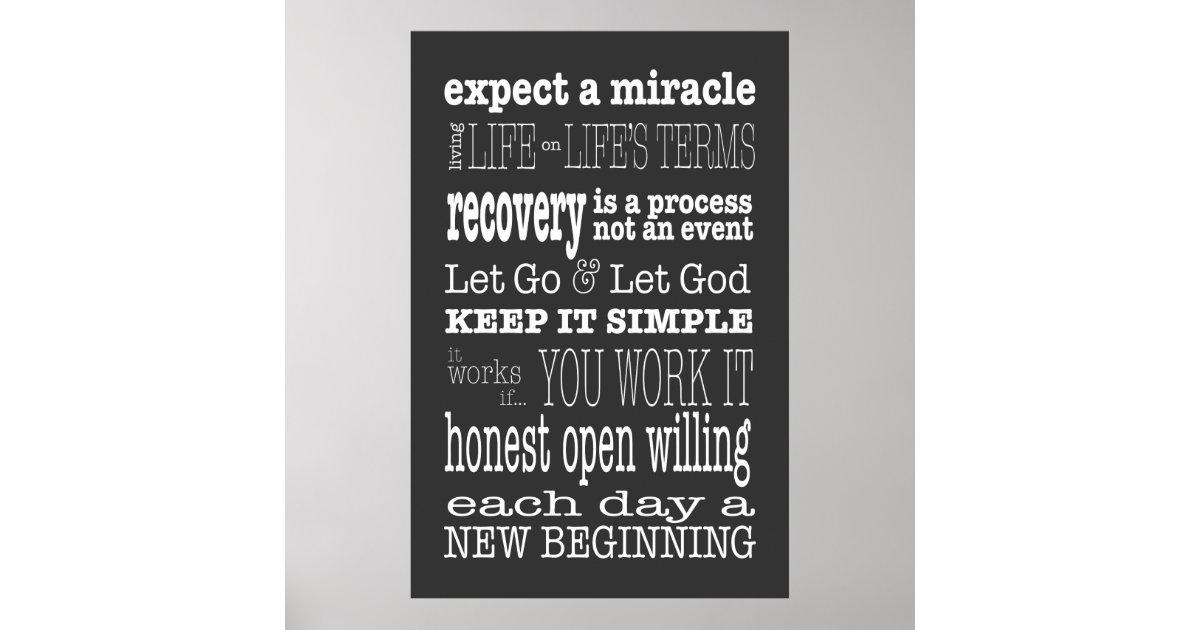 AA Slogans & Sayings 2 Poster | Zazzle