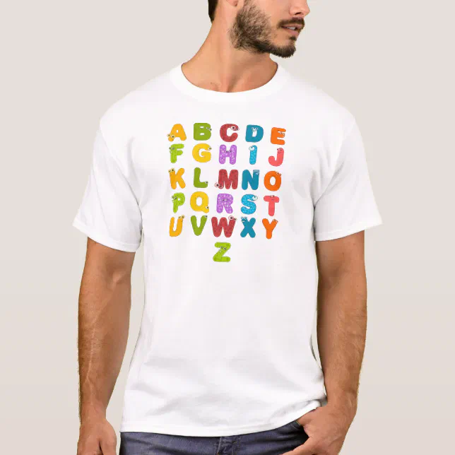 ABCD Alphabetical Design Products T-Shirt | Zazzle