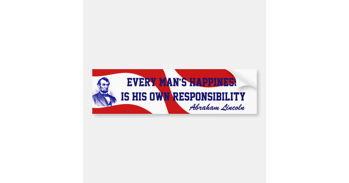 Abraham Lincoln Red White Blue Bumper Stickers | Zazzle