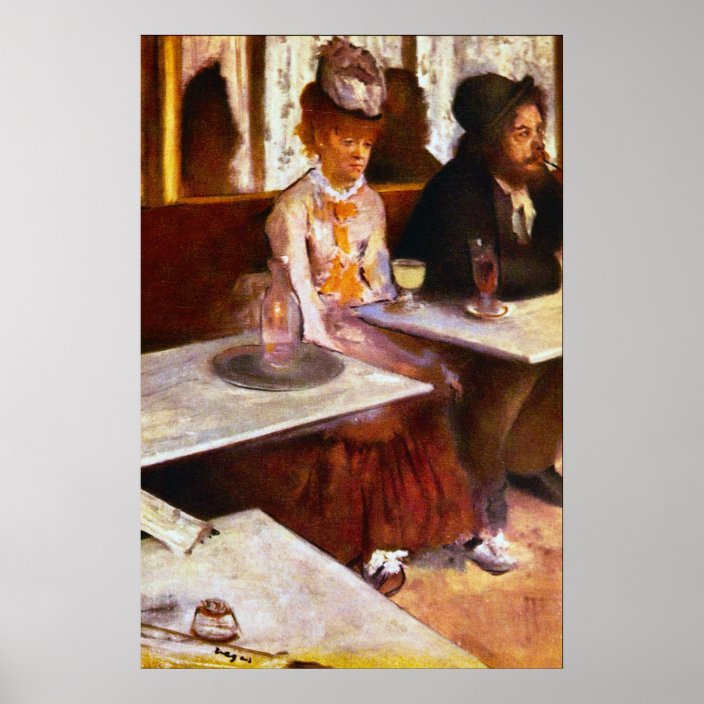 Absinthe Drinkers by Edgar Degas Poster | Zazzle.co.uk