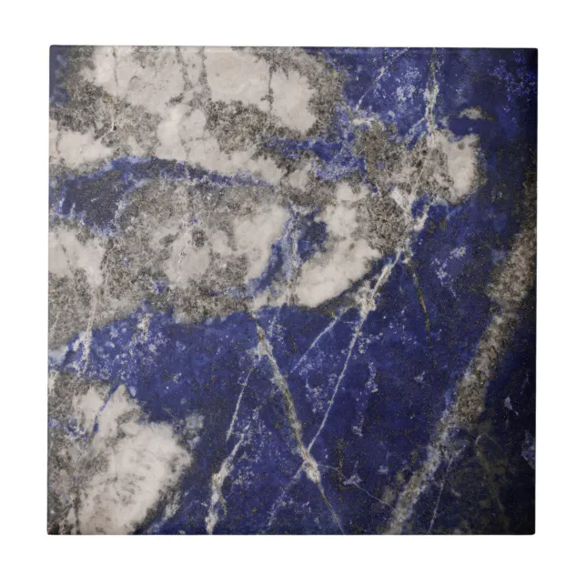 Abstract Lapis Lazuli Blue Granite Tile | Zazzle