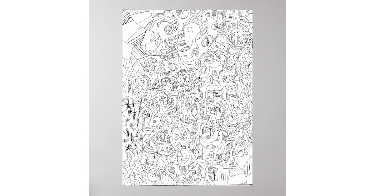 Abstract Outlines Poster | Zazzle