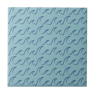 Blue Wave Decorative Ceramic Tiles | Zazzle.co.uk