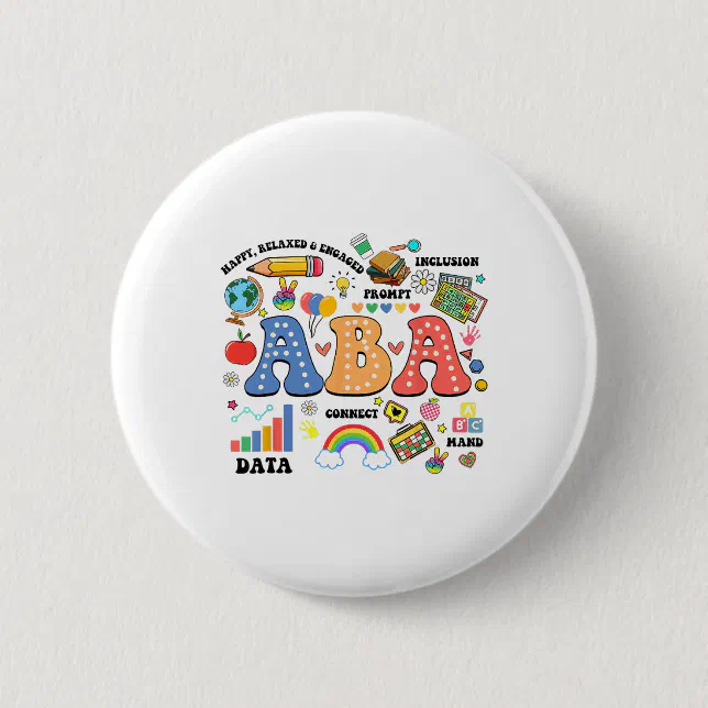 Aby Therapist Behaviour Analyst Autism Therapy Rbt 6 Cm Round Badge ...