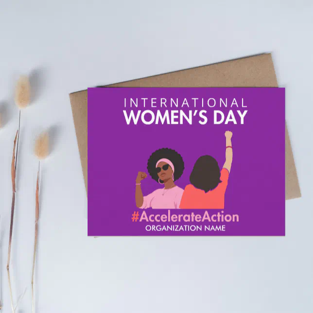 Accelerate Action International Women's Day 2025 Postcard | Zazzle