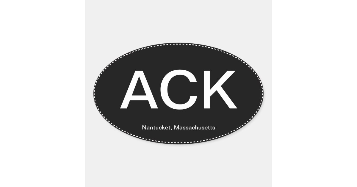 ACK Nantucket Oval Bumper Sticker | Zazzle