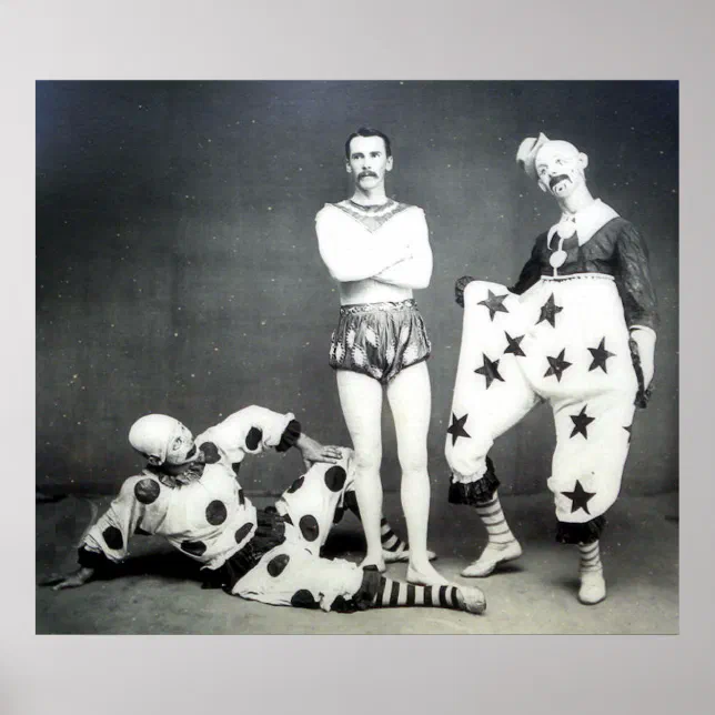 Acrobat and Clowns Poster | Zazzle