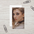 Actress Model Headshot Calligraphy Name Business Card | Zazzle