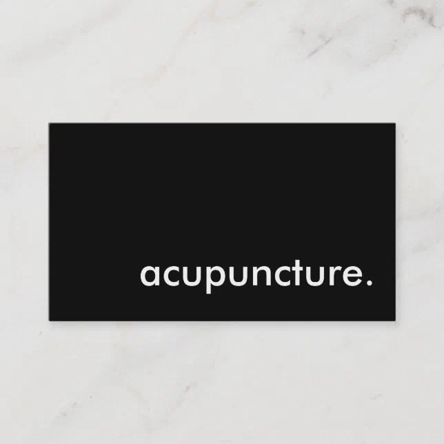 acupuncture. business card | Zazzle