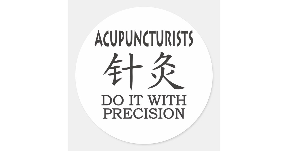 Acupuncture humour classic round sticker | Zazzle