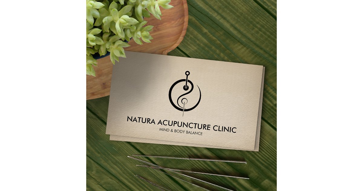 Acupuncture Needle - Yin Yang Business Card | Zazzle