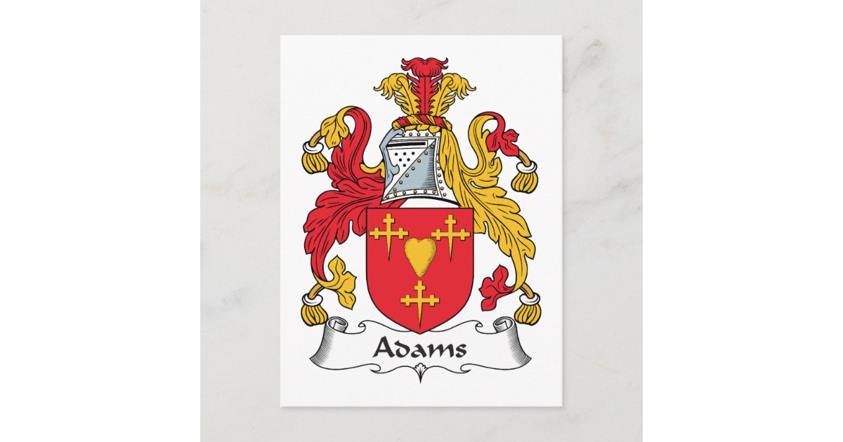 Adams Family Crest Postcard | Zazzle
