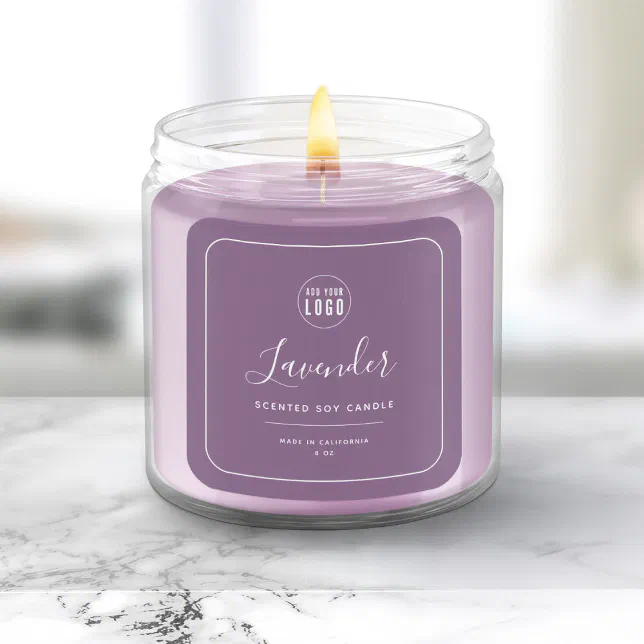 Add Logo White Border Editable Colour Product Labe Square Sticker | Zazzle