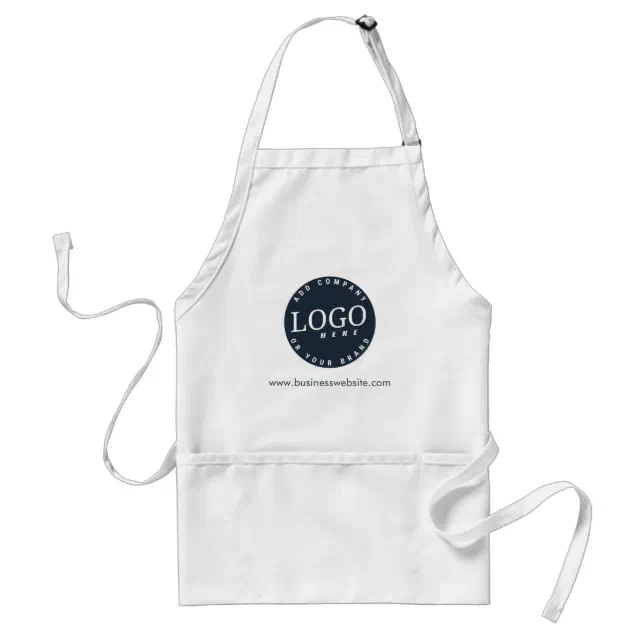 Add Your Business Logo Slogan or Website Address Standard Apron | Zazzle