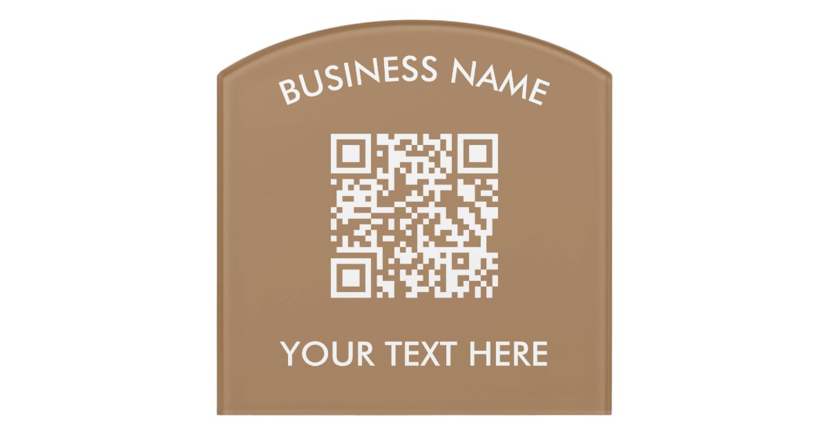 Add your own QR Code Scan Minimal Simple Door Sign | Zazzle