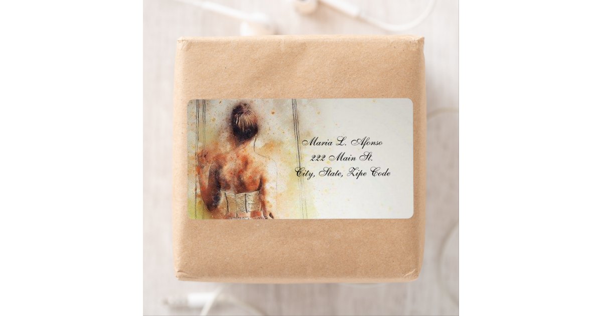 Address Return Labels Woman Floral | Zazzle