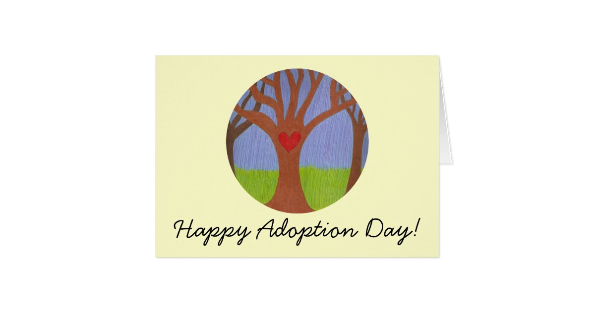 Adoption Tree Happy Adoption Day! Card | Zazzle.co.uk