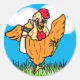 Adorable Baby Rooster tickers Classic Round Sticker | Zazzle