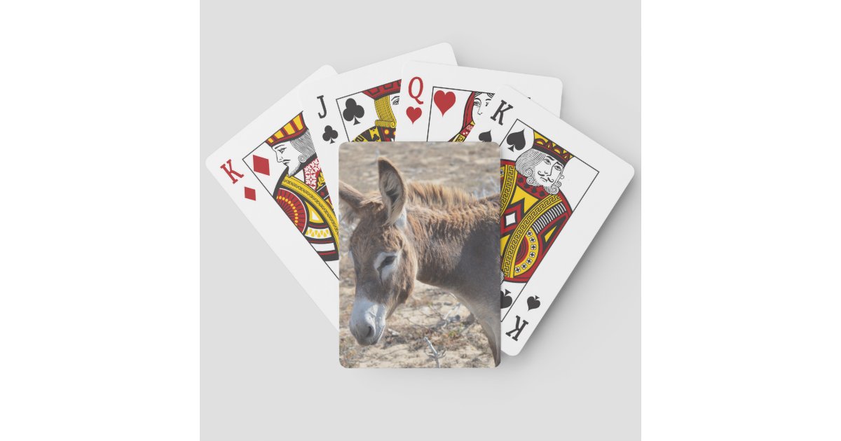 Adorable Donkey Playing Cards | Zazzle