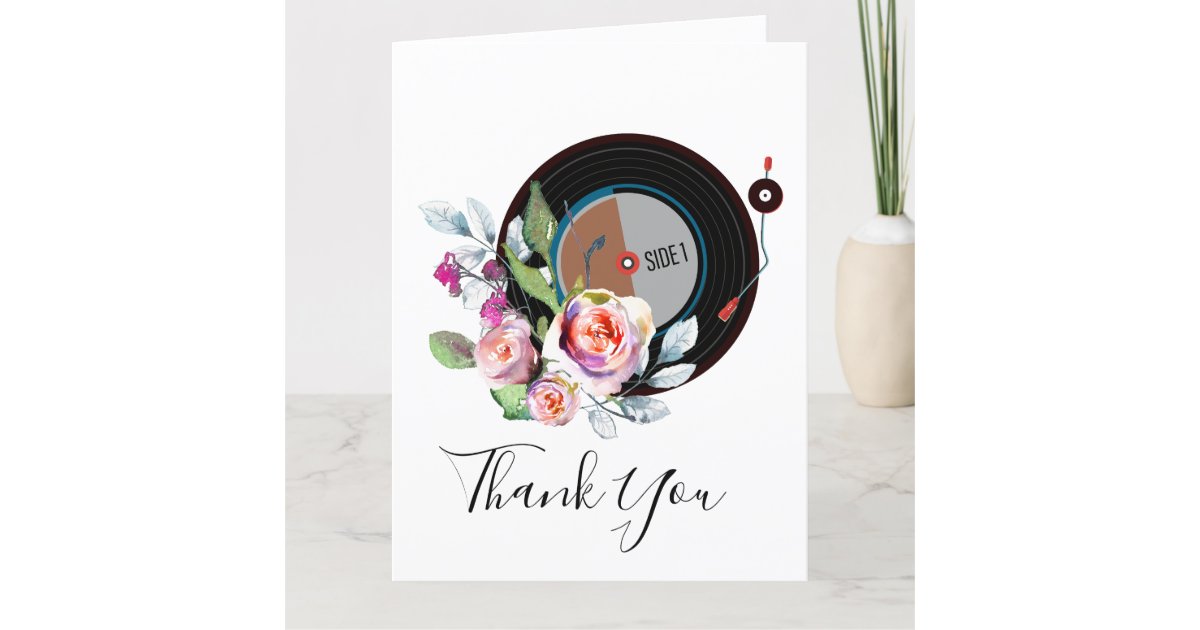 adult music, thank you card | Zazzle