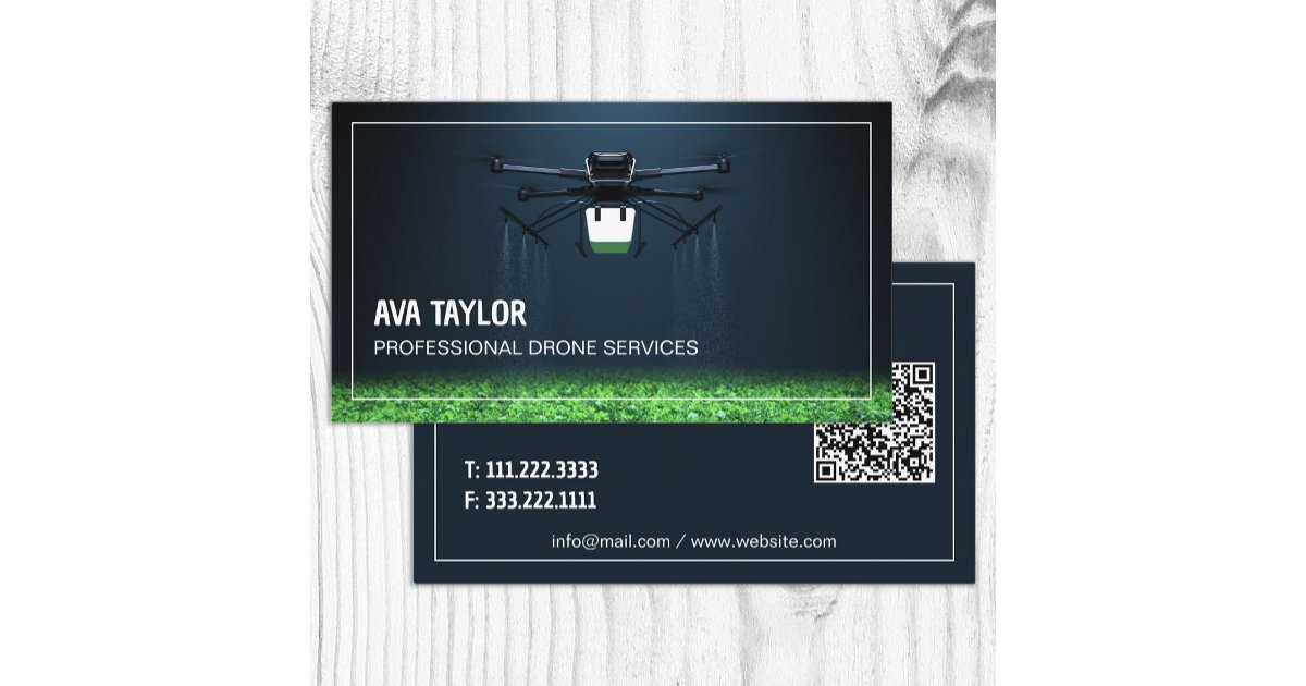 Aerial Drone UAV Custom QR Business Card | Zazzle