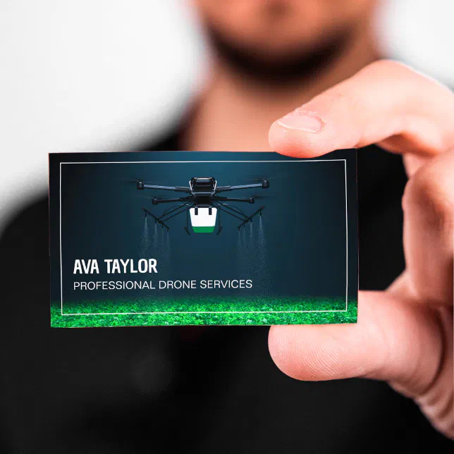 Aerial Drone UAV Services Business Card | Zazzle