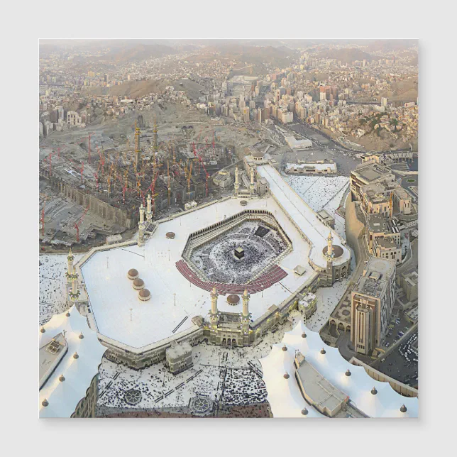 Aerial View of the Kaaba, Masjid al-Haram & Mecca | Zazzle