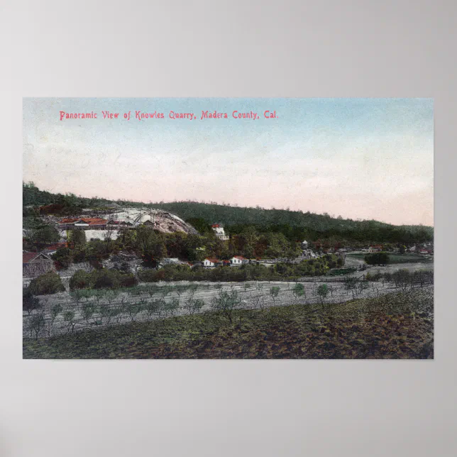 Aerial View of the Knowles Granite Quarry Poster | Zazzle