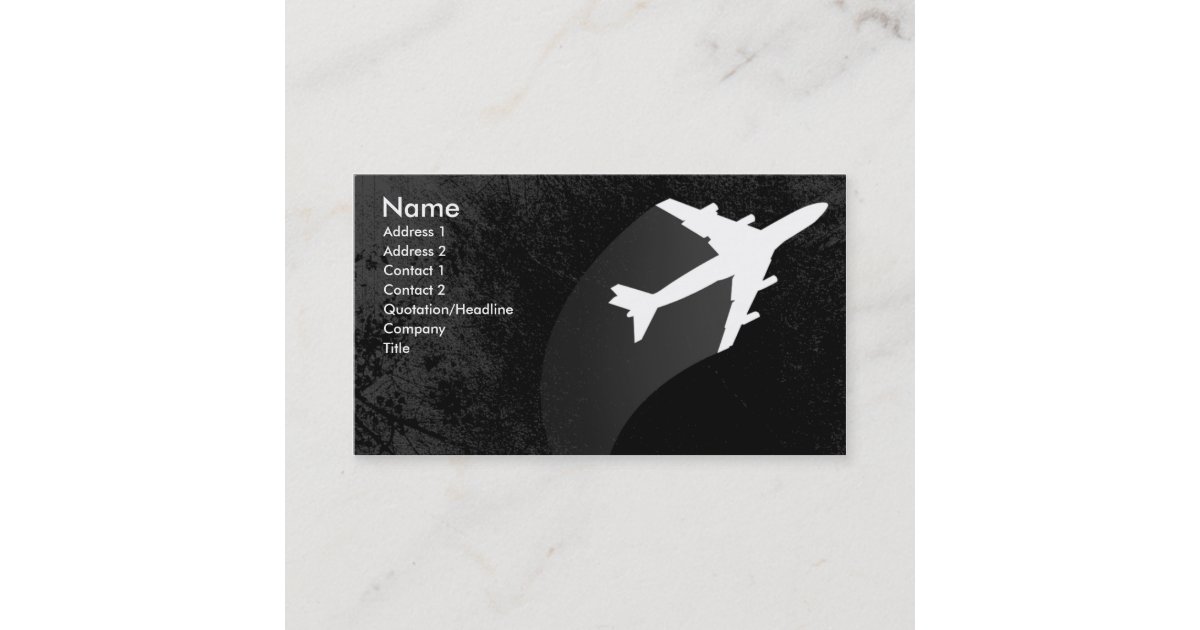 Aeroplane Business Card | Zazzle