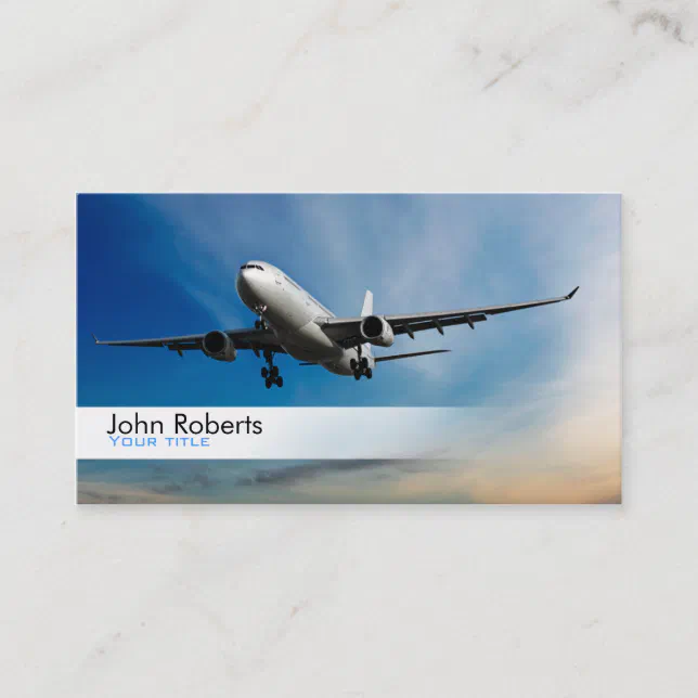 Aeroplane pilot business card | Zazzle