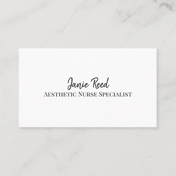 Aesthetic Nurse Specialist Injector Business Card | Zazzle.co.uk
