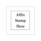 Affix Stamp Here Rubber Stamp | Zazzle