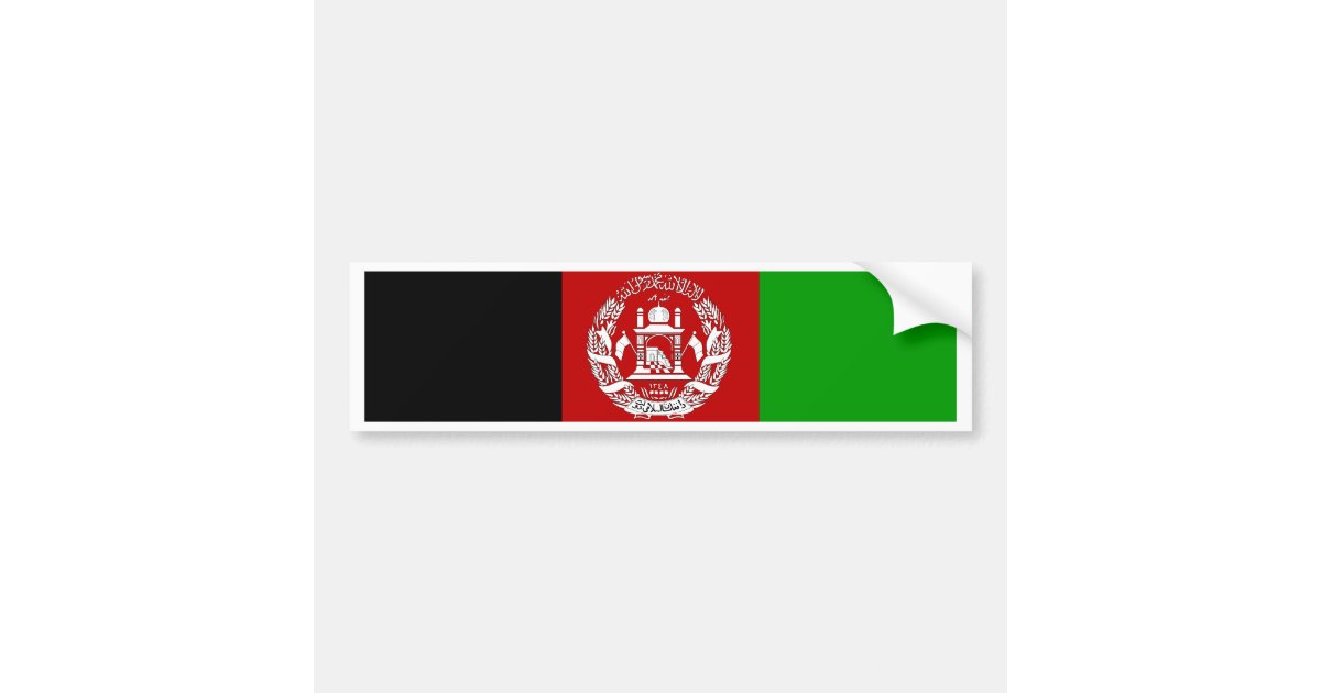 Afghanistan Flag Bumper Sticker | Zazzle