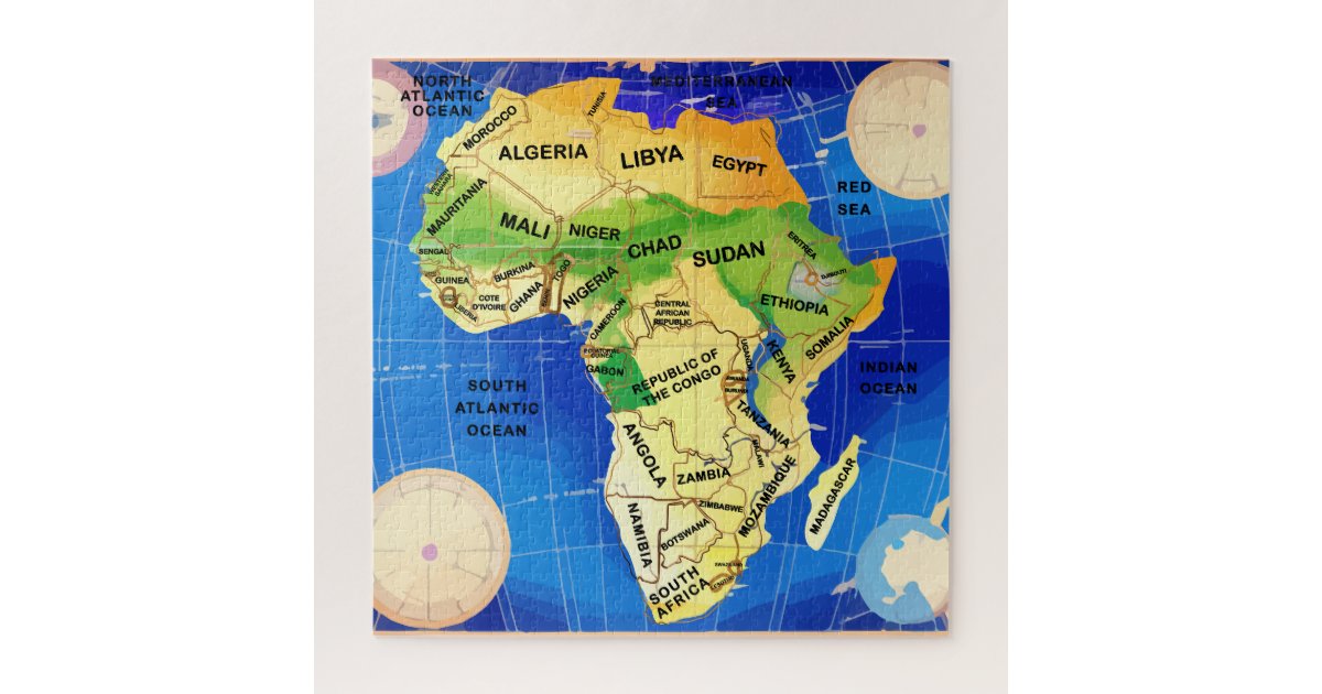 Africa Map Jigsaw Puzzle | Zazzle