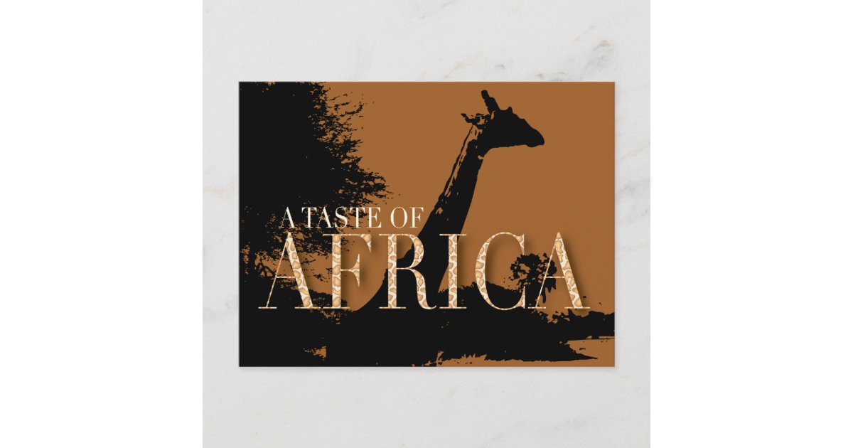 African Themed Party Invitation Postcard | Zazzle